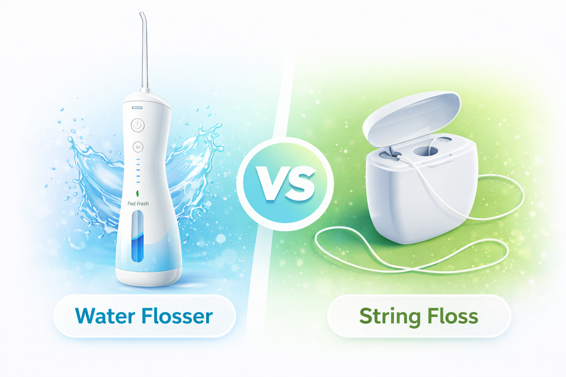Water Flosser vs String Floss | Which Cleans Better? – Feel Fresh